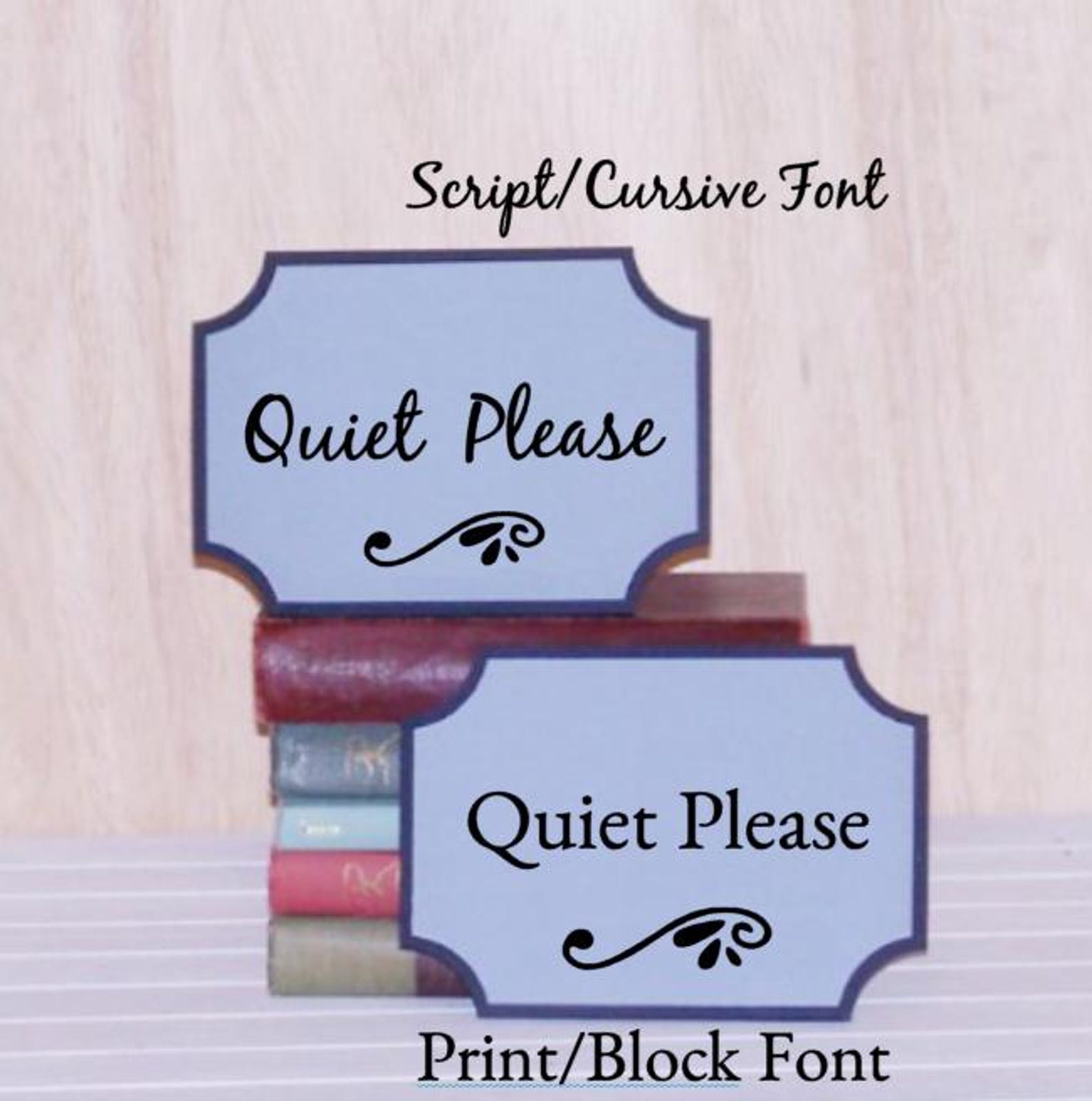 Quiet Please Small Sign, Wall Hanging Plaque, Office or Home Notice ...