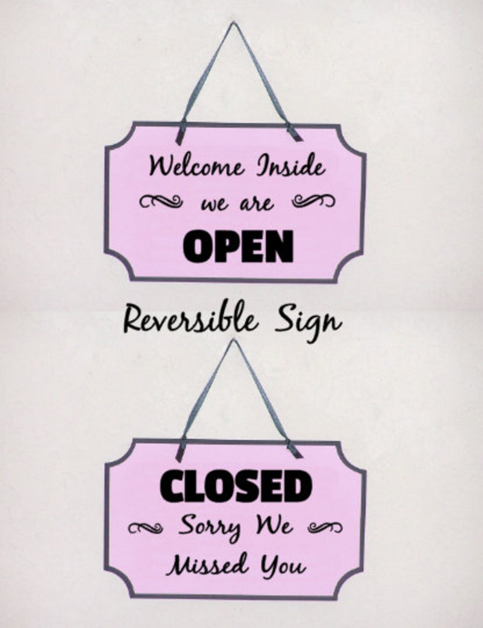 Open Closed Reversible Sign Office Decor Business Plaque - Etsy