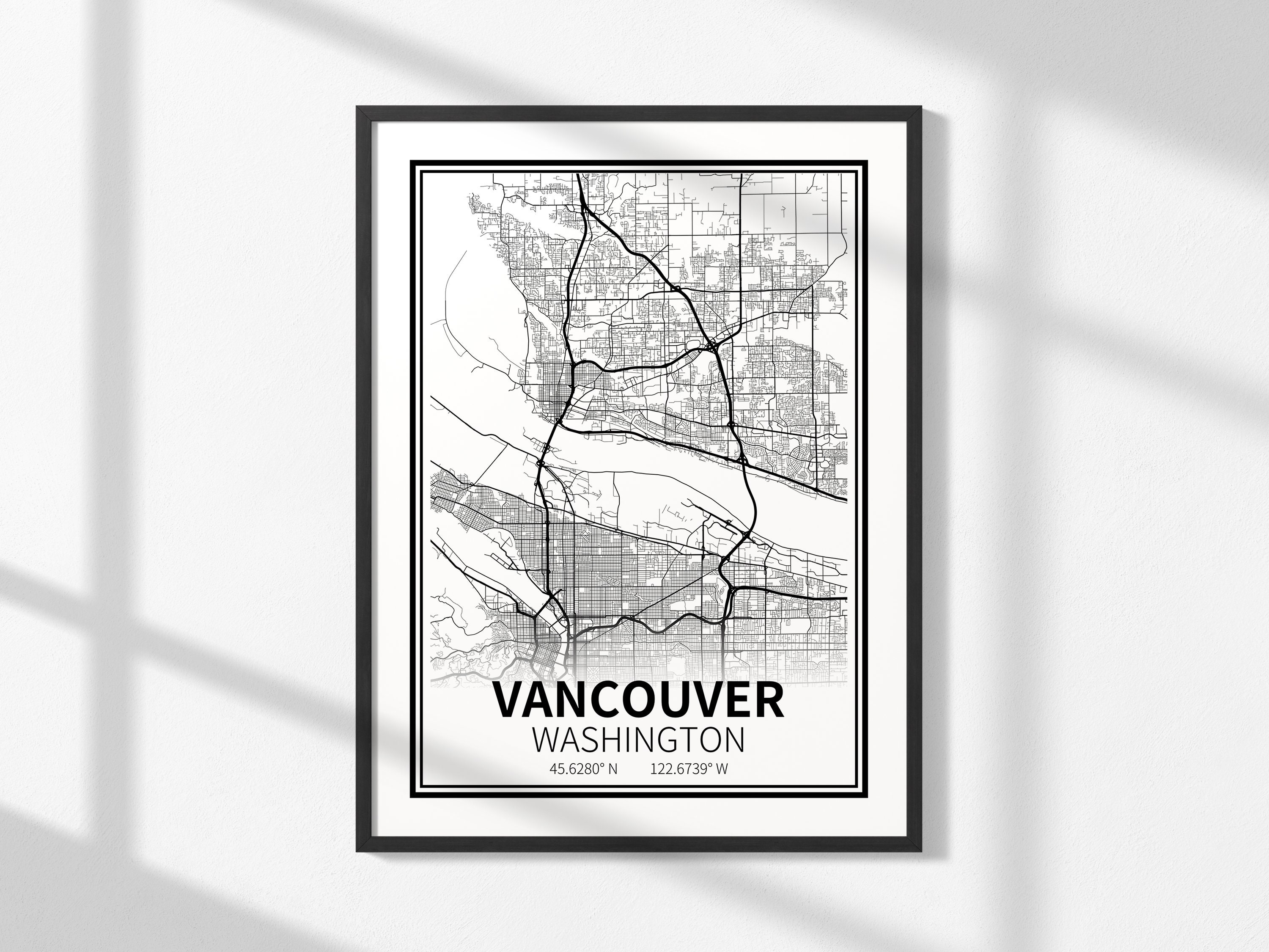 Vancouver Washington Map Print, Vancouver Map Print Poster Canvas ...