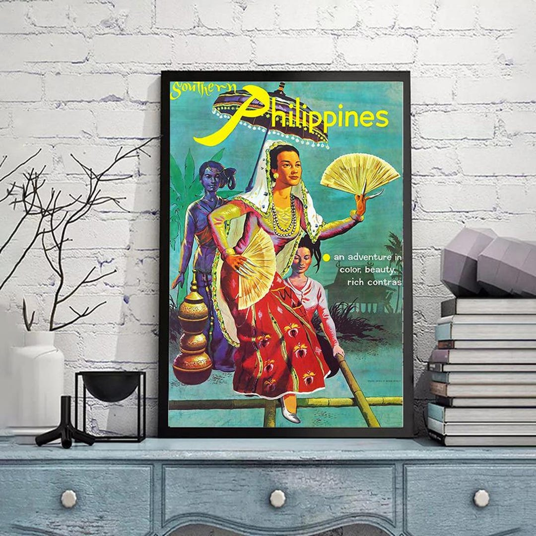 Philippines -vintage Travel Poster,vintage Art Wall Print,home Office Decor,vintage Advertising ...