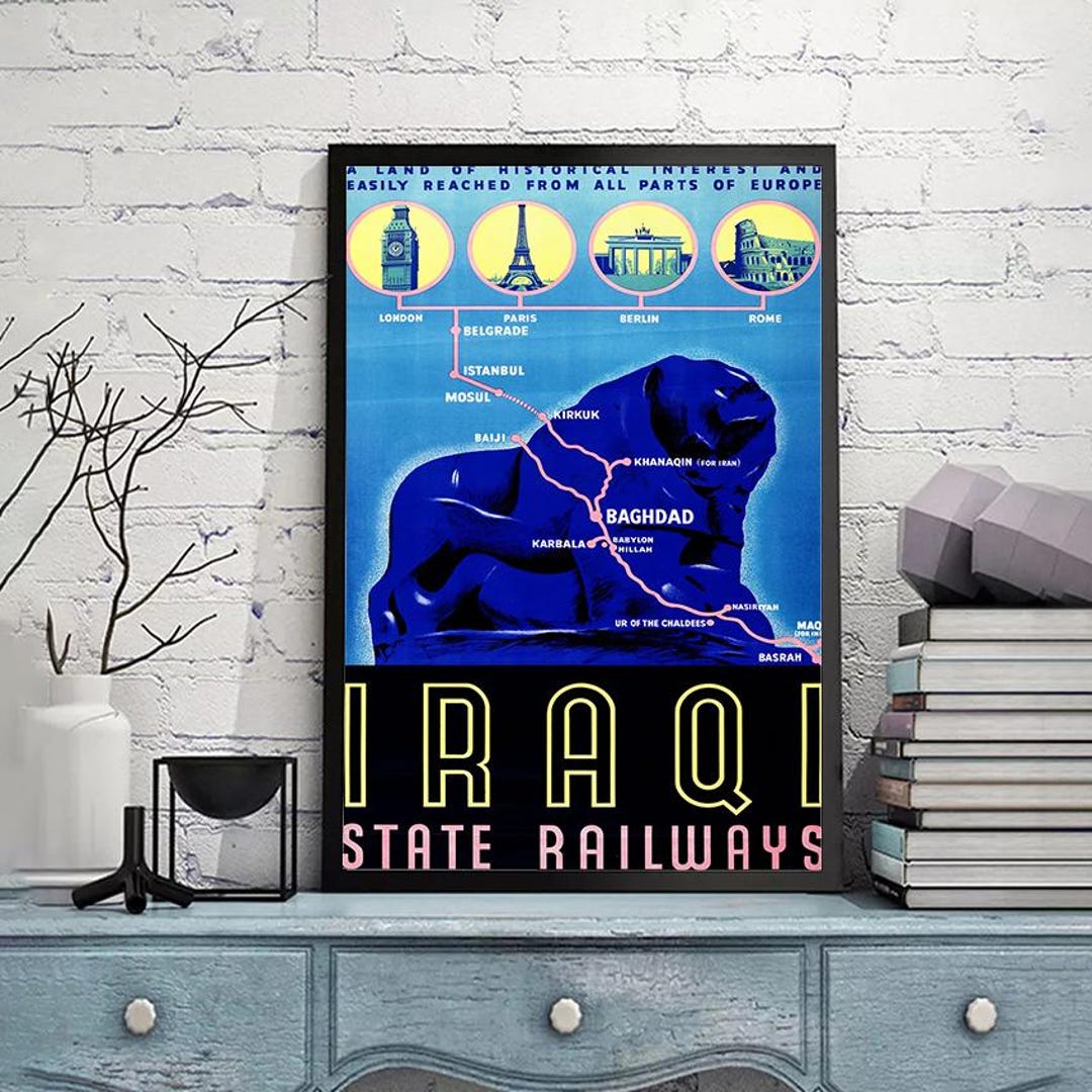 Iraq -vintage Travel Poster,vintage Art Wall Print,home Office Decor ...