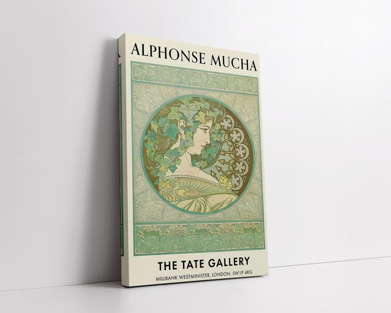 Ivy - Alphonse Mucha-exhibition Poster,canvas Wall Art,giclee,painting ...