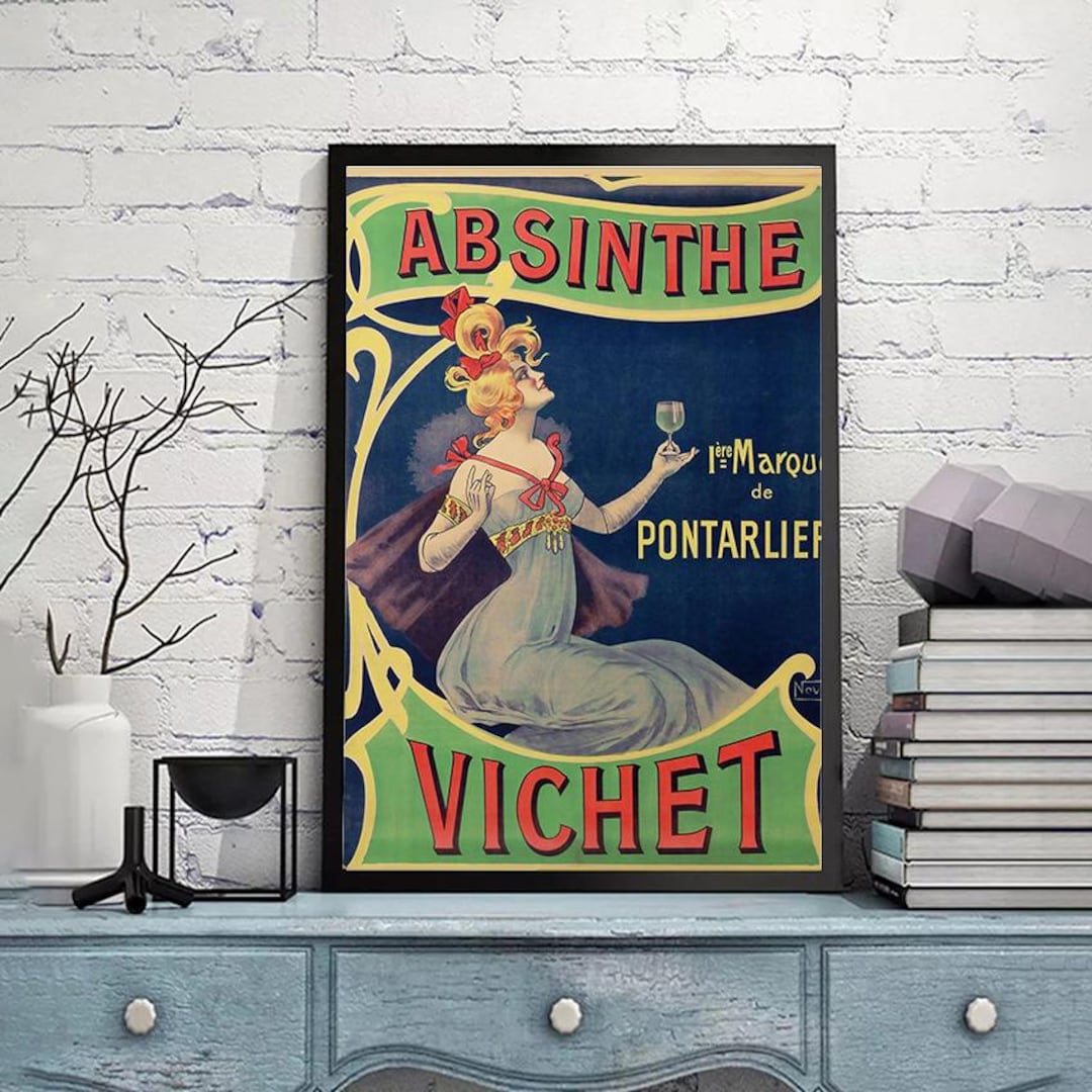 Absinthe Vichet - Vintage Advert-vintage Art Wall Print,original ...