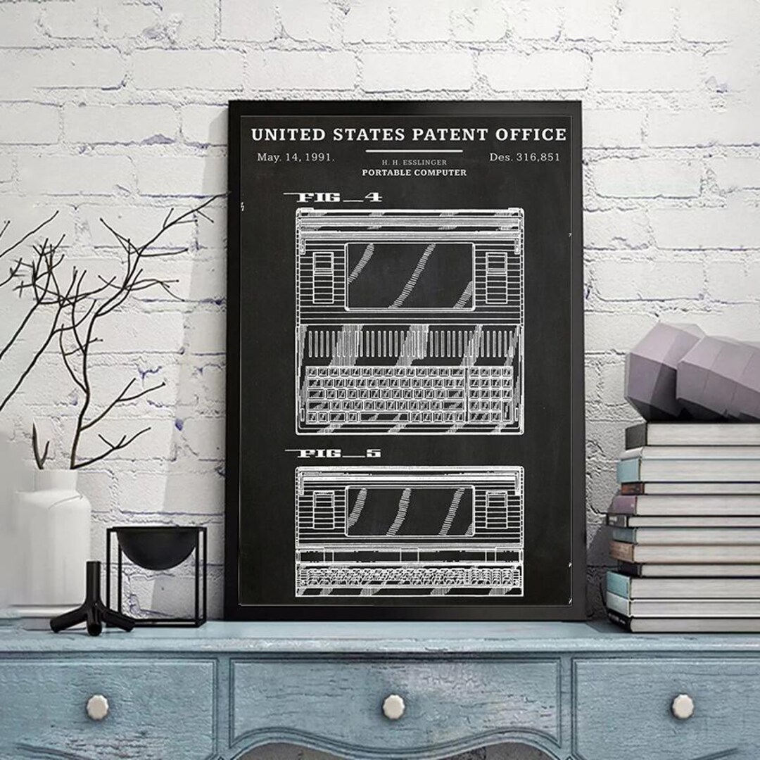Portable Computer-patent Print Art,home Decor,vintage Golfing Patent ...
