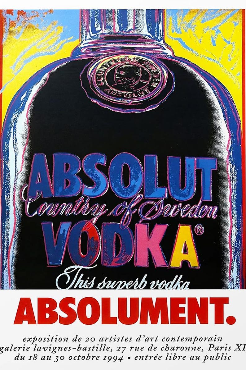 Absolut Vodka-vintage Advert-vintage Art Wall Print,home Decor,original ...