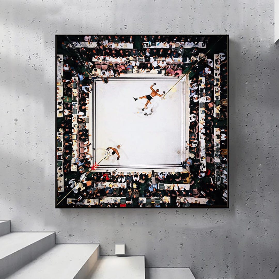 Muhammad Ali Knockout-vintage Poster,home Office Decor,giclee,painting ...