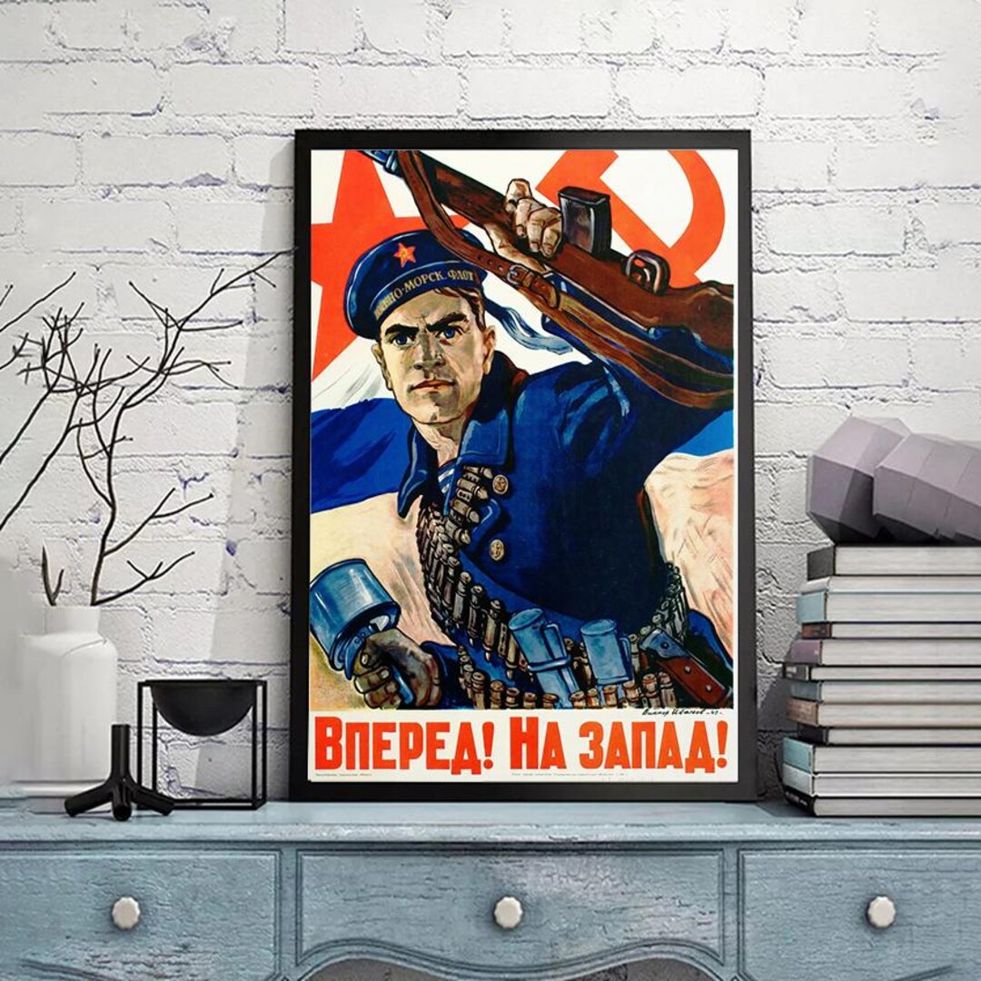 Soviet Navy -propaganda-vintage Art Wall Print,home Office Decor ...