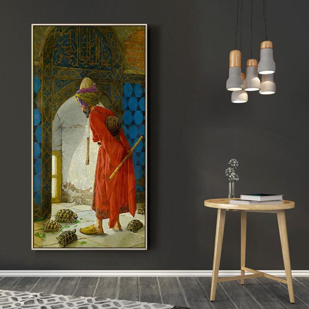 Osman Hamdi Bey -the Tortoise Trainer-canvas Wall Art,giclee,painting ...
