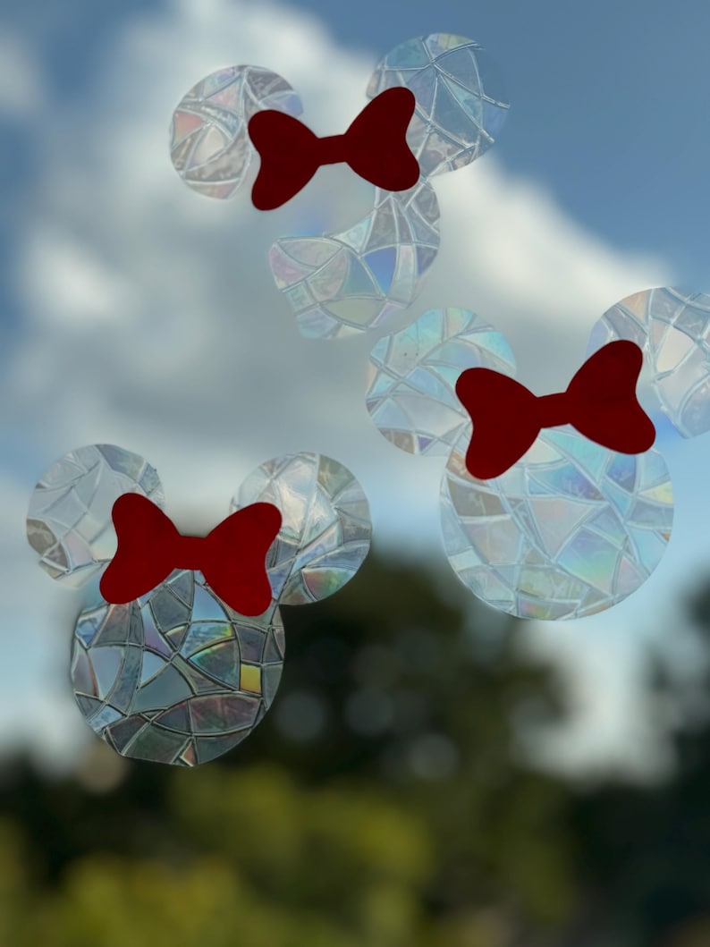 Mickey and Minnie Mouse Suncatcher Set of 6. Rainbow Prism Window ...