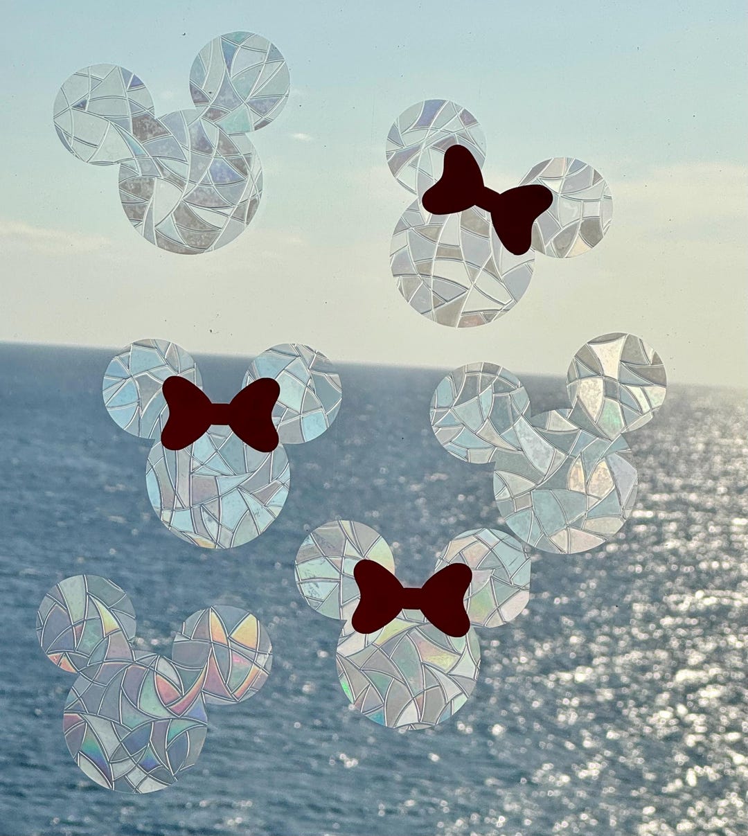 Mickey and Minnie Mouse Suncatcher Set of 6. Rainbow Prism Window ...
