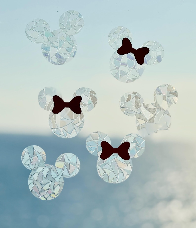Mickey and Minnie Mouse Suncatcher Set of 6. Rainbow Prism Window ...