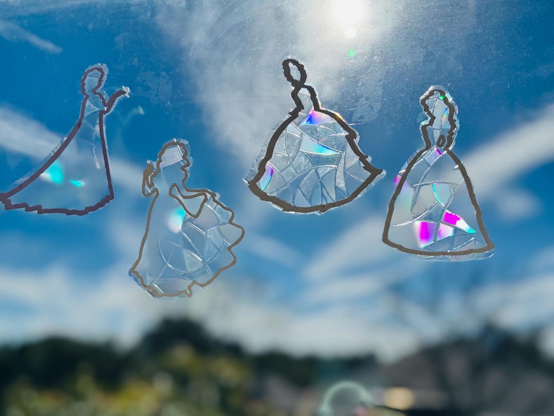 Inspired by Disney Princesses Set of 4 Window Cling Suncatcher Sticker ...