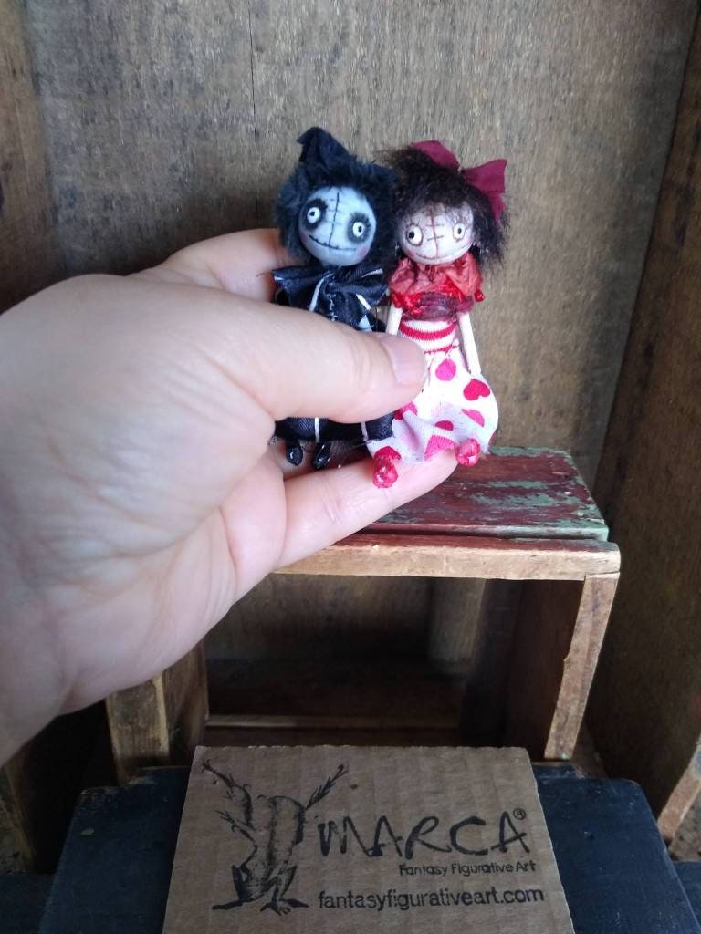 Goth Art Doll BJD Blythe Prop Miniature Creepy Cute "poppy" Party Favor ...