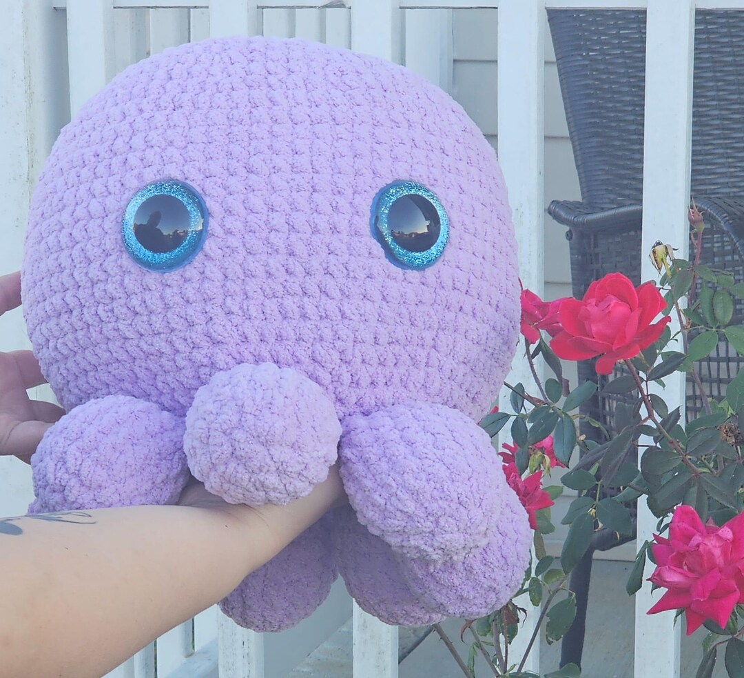 Handmade Jumbo Crochet Octopus – Large Plush Octopus, Soft Amigurumi ...