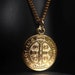Gold St. Benedict Pendant Necklace Religious Statement Necklace Item No ...