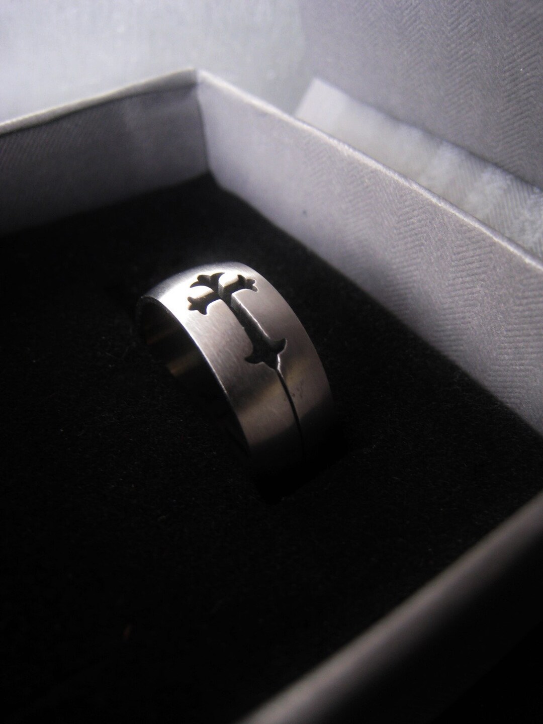 Stainless Cross Ring Silver Religious Ring Spiritual Unisex - Etsy