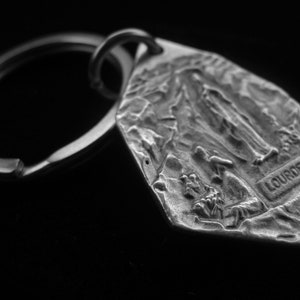 St. Christopher and Our Lady of Lourdes Keychain Spiritual Gift ...