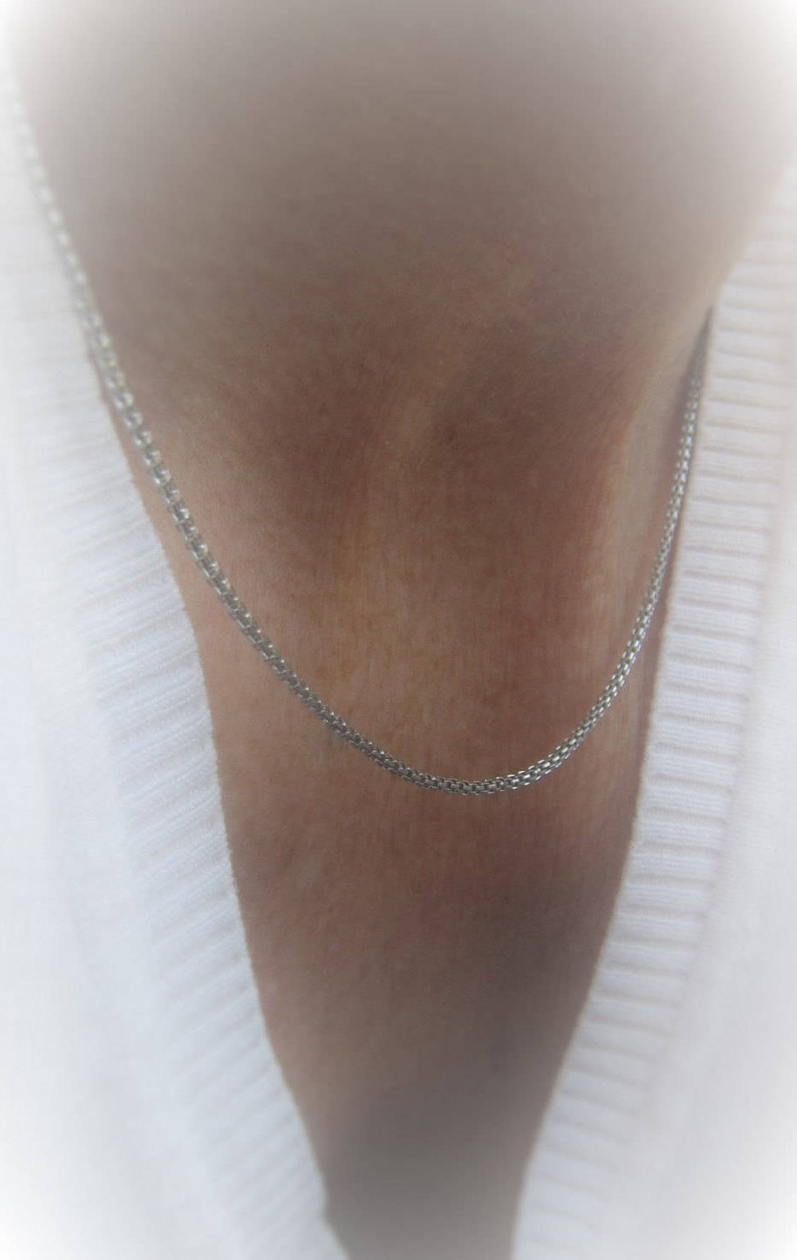 Stainless Steel Double Square Rolo Chain Necklace Silver Chain | Etsy