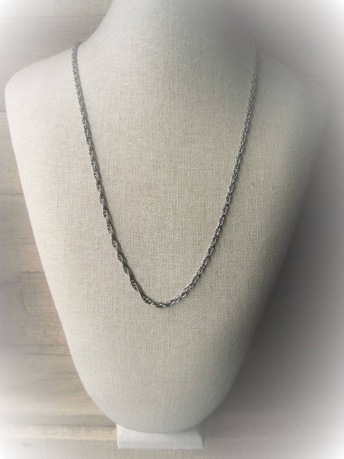 Stainless Steel Chain Necklace Double Rope Chain Unisex Silver - Etsy