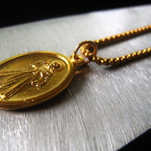 Divine Mercy Gold Pendant Necklace Spiritual Religious Inspirational ...