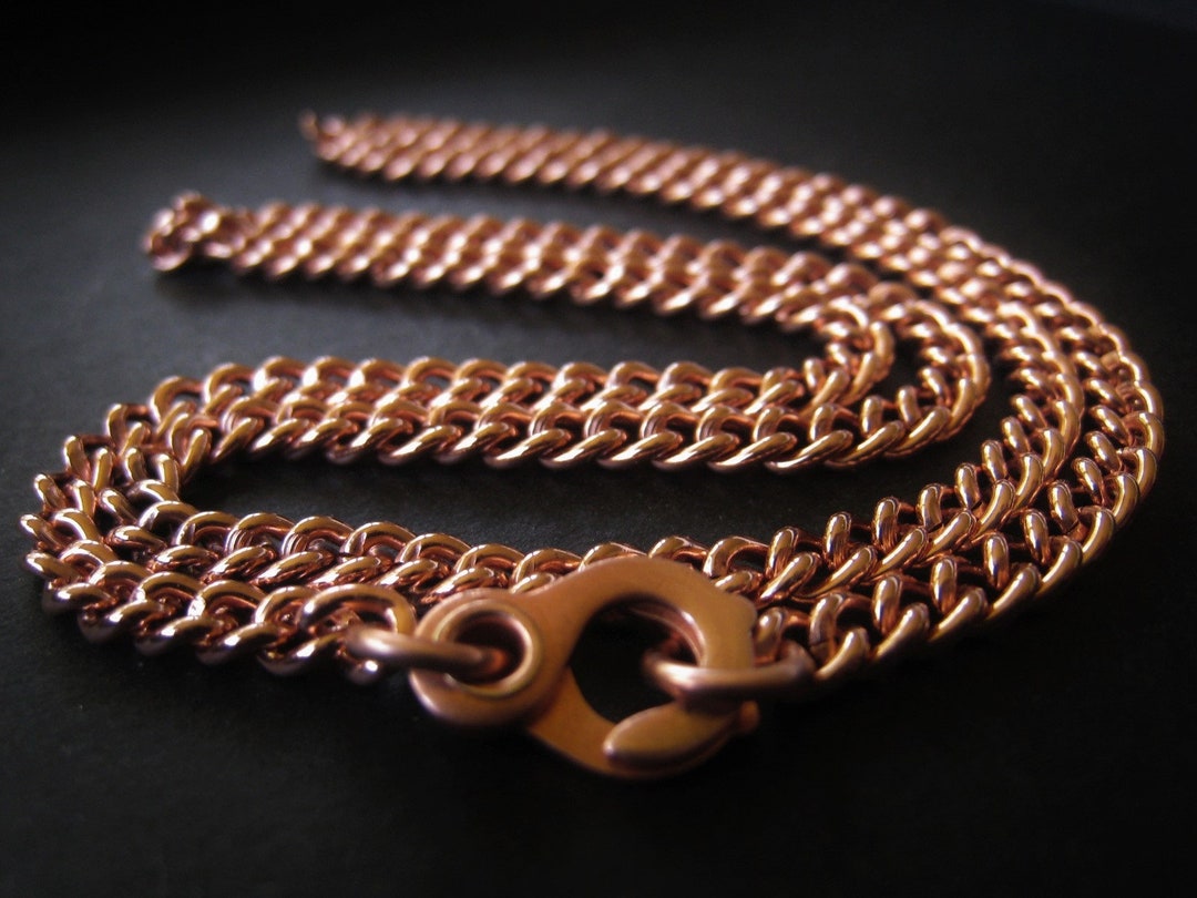 Solid Copper Curb Chain Necklace Copper Curb Chain Bracelet Gift for ...