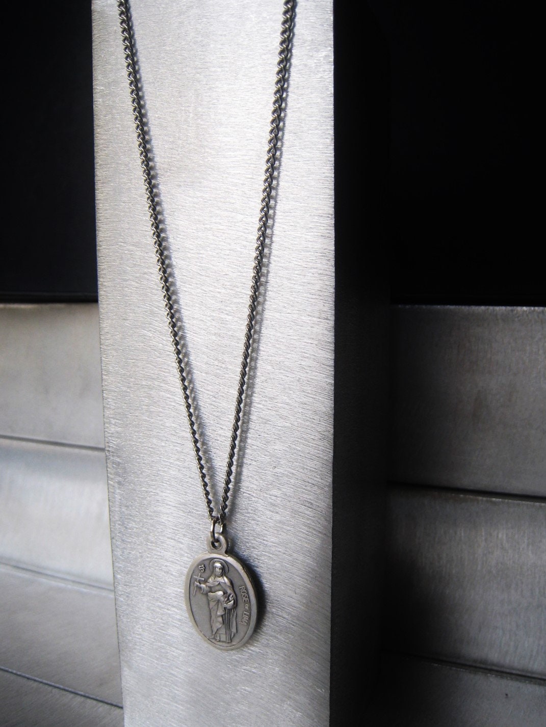 Saint Rose of Lima Necklace, Silver Religious Pendant, Spiritual ...