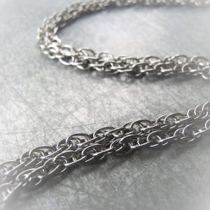 Stainless Steel Chain Necklace Double Rope Chain Unisex Silver Chain ...