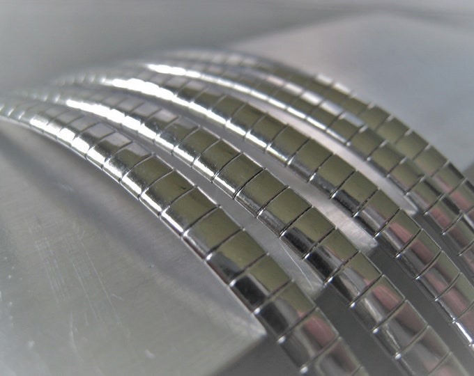 Stainless Steel Flat Omega Chain 4mm Silver Snake Chain Necklace Item ...