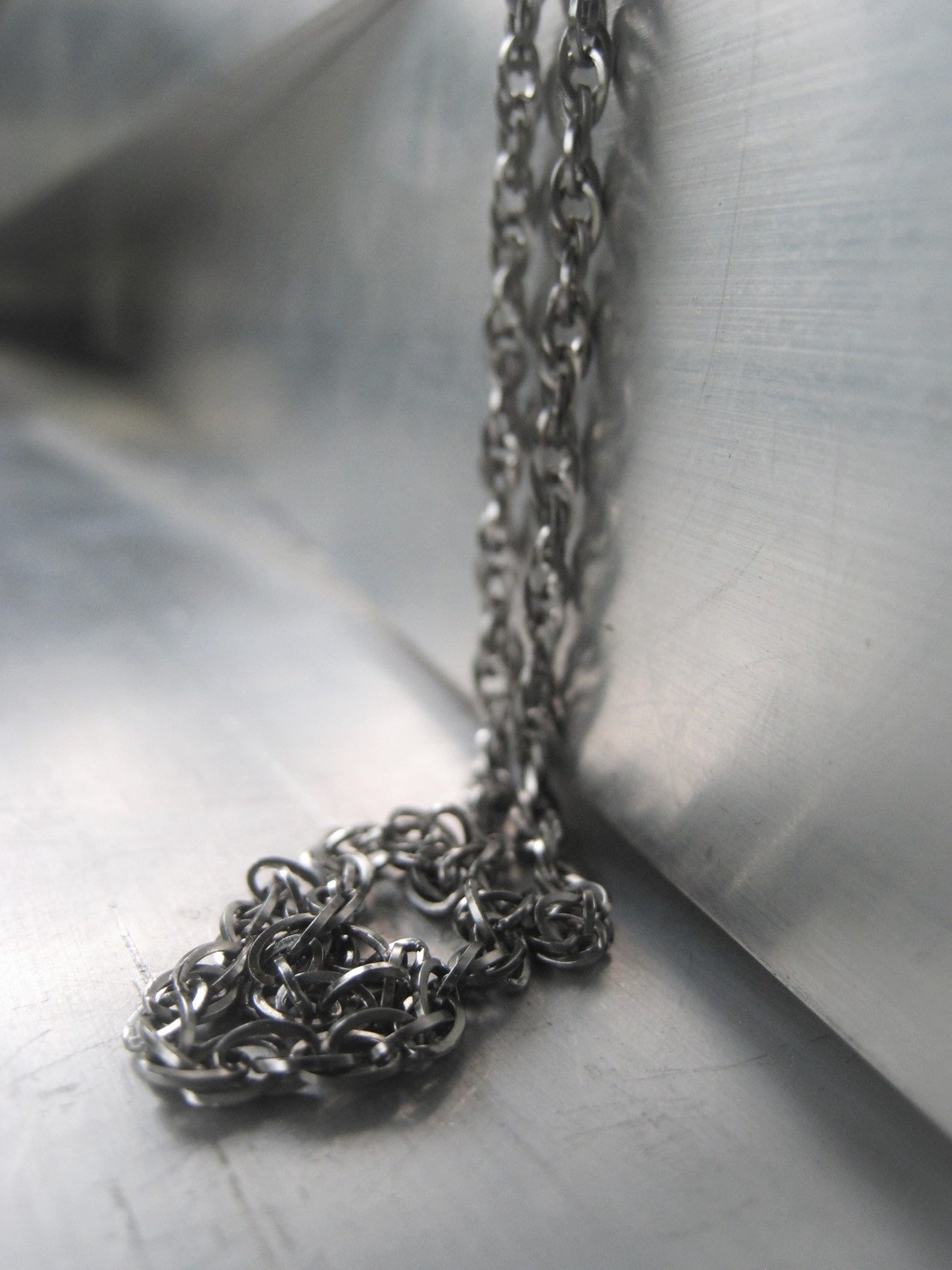 Stainless Steel Rope Chain Necklace Silver Unisex Diamond Cut - Etsy