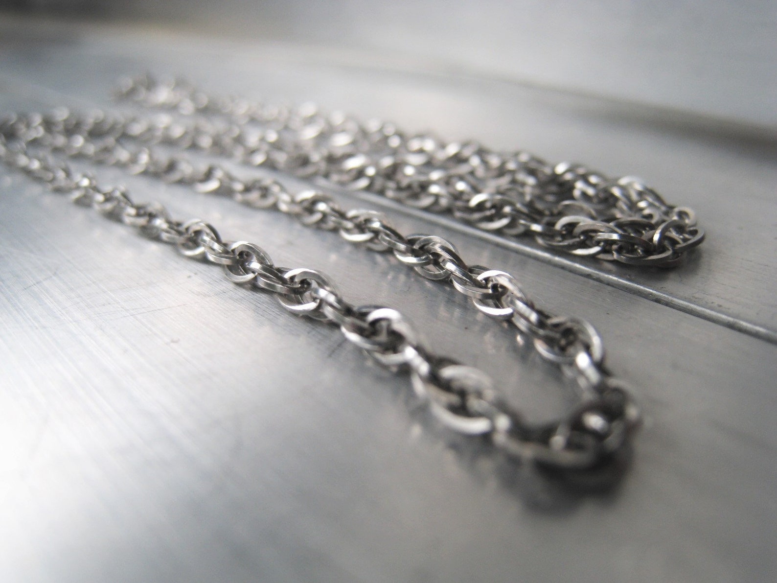 Stainless Steel Rope Chain Necklace Silver Unisex Diamond Cut | Etsy