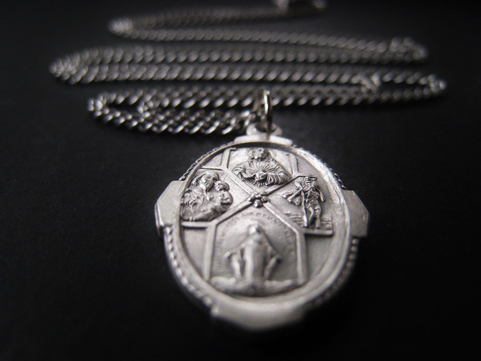 Four Way Pendant Necklace Religious Necklace Spiritual Jewelry Gift for ...