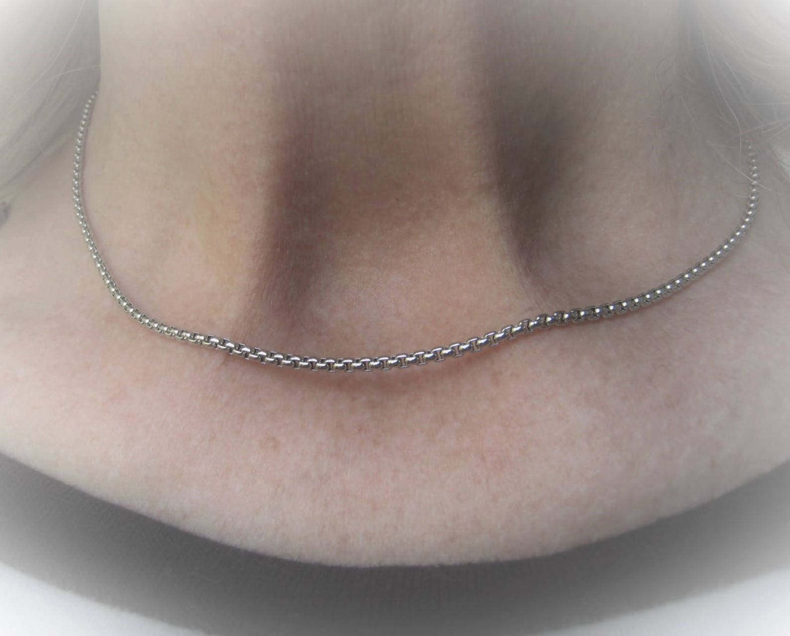 Stainless Steel Rolo Chain Necklace 2mm Square Rolo Belcher Chain ...