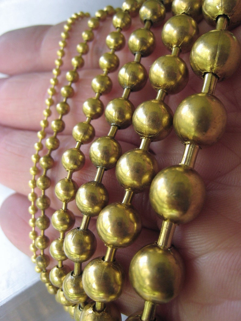 Gold Ball Chain Necklace Brass Ball Chain Necklace Item No. - Etsy