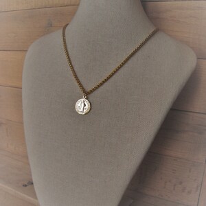 Gold St. Benedict Pendant Necklace Religious Statement Necklace Item No ...