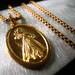Divine Mercy Gold Pendant Necklace Spiritual Religious Inspirational ...