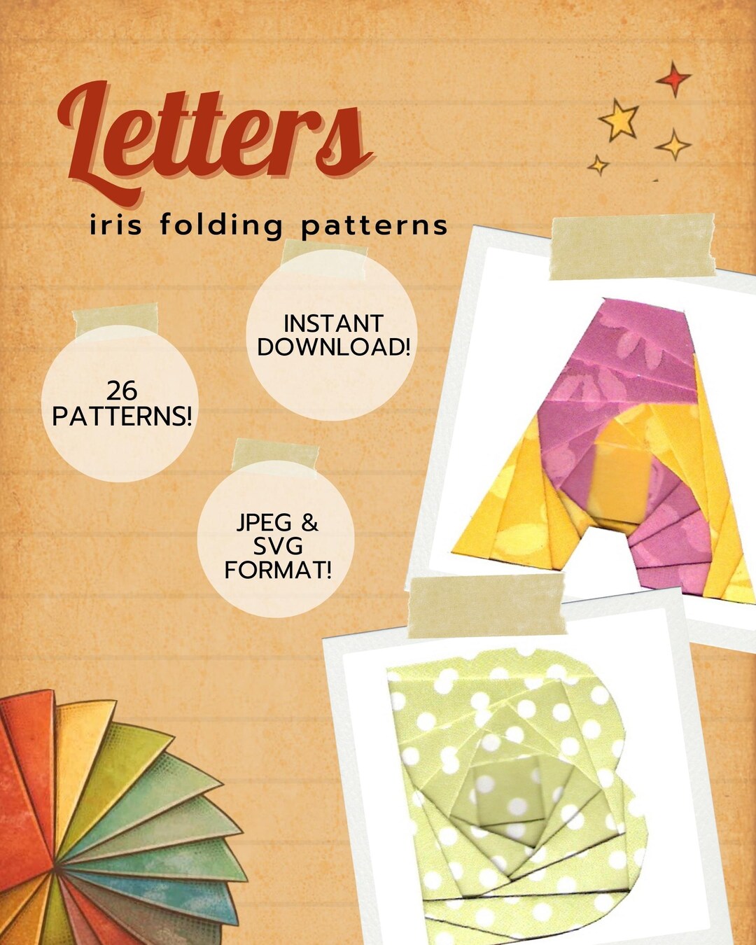 Alphabet Iris Folding Patterns, 26 Letters, Printable Designs (digital ...