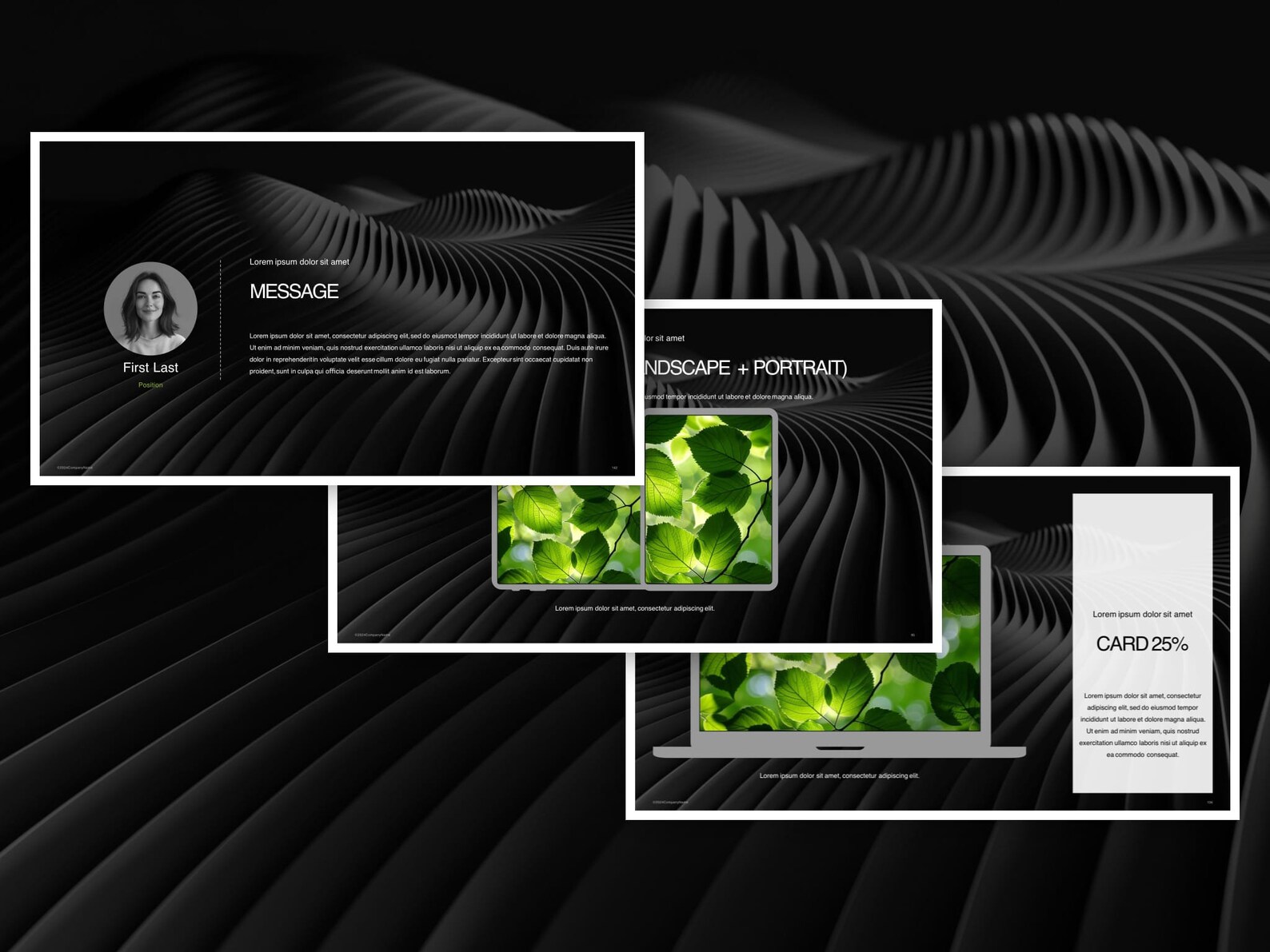 Dark Theme Google Slides Presentation Template | Professional Minimal ...