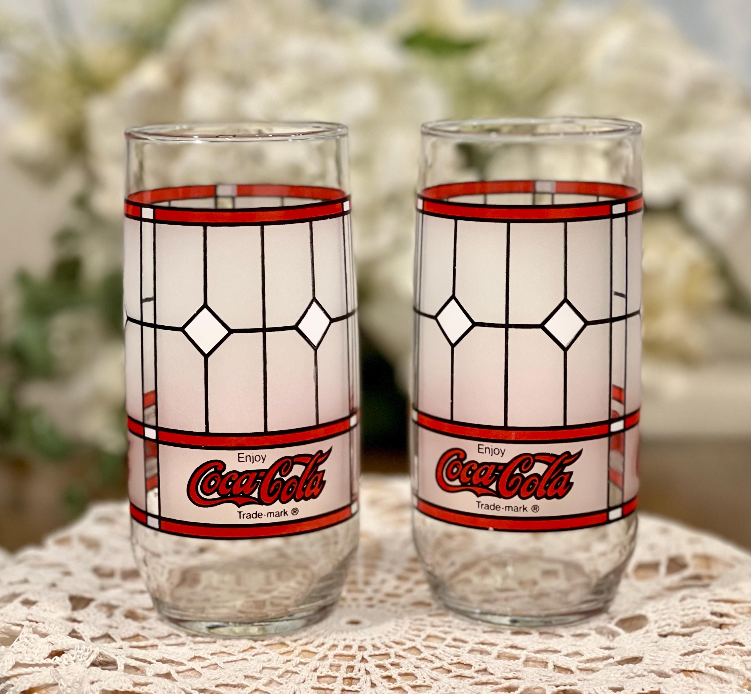 Coca Cola Stained Glass ORIGINAL COCA COLA STAINED GLASS WINDOW