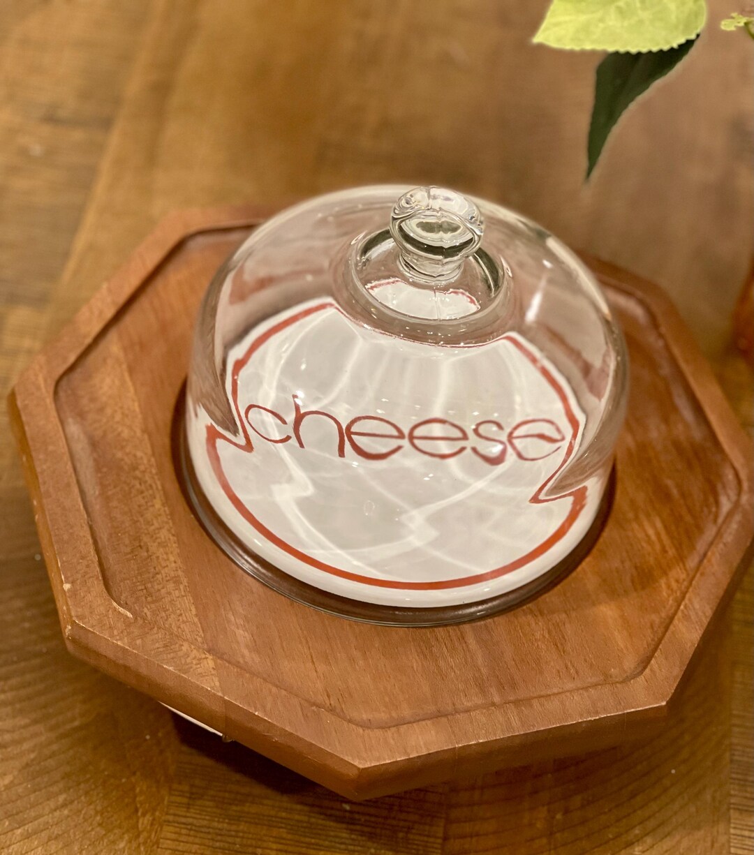 Vintage Goodwood Octagonal Cheese Board With Cloche - Etsy