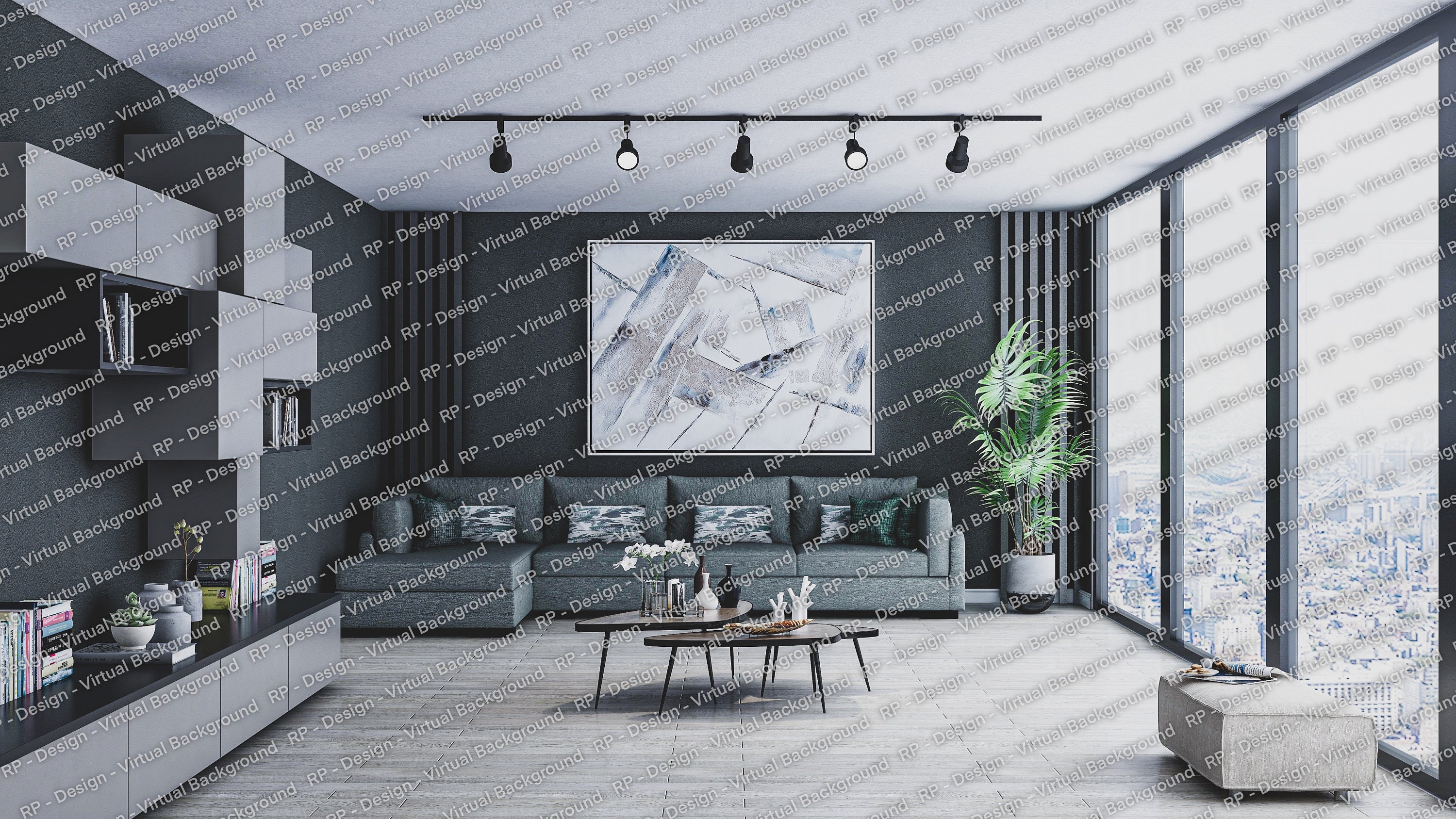 4K HQ Virtual Background for Online Video Conference zoom Meetings Etc ...