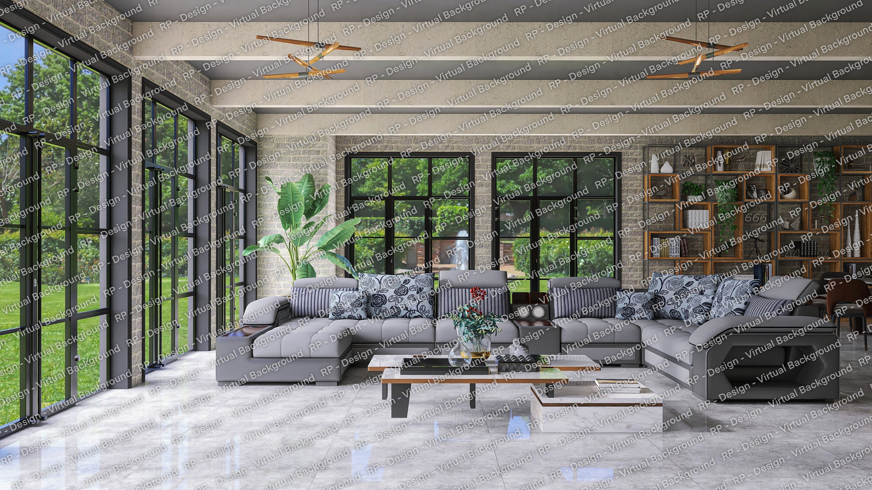 4K HQ Virtual Background for Online Video Conference zoom Meetings Etc ...