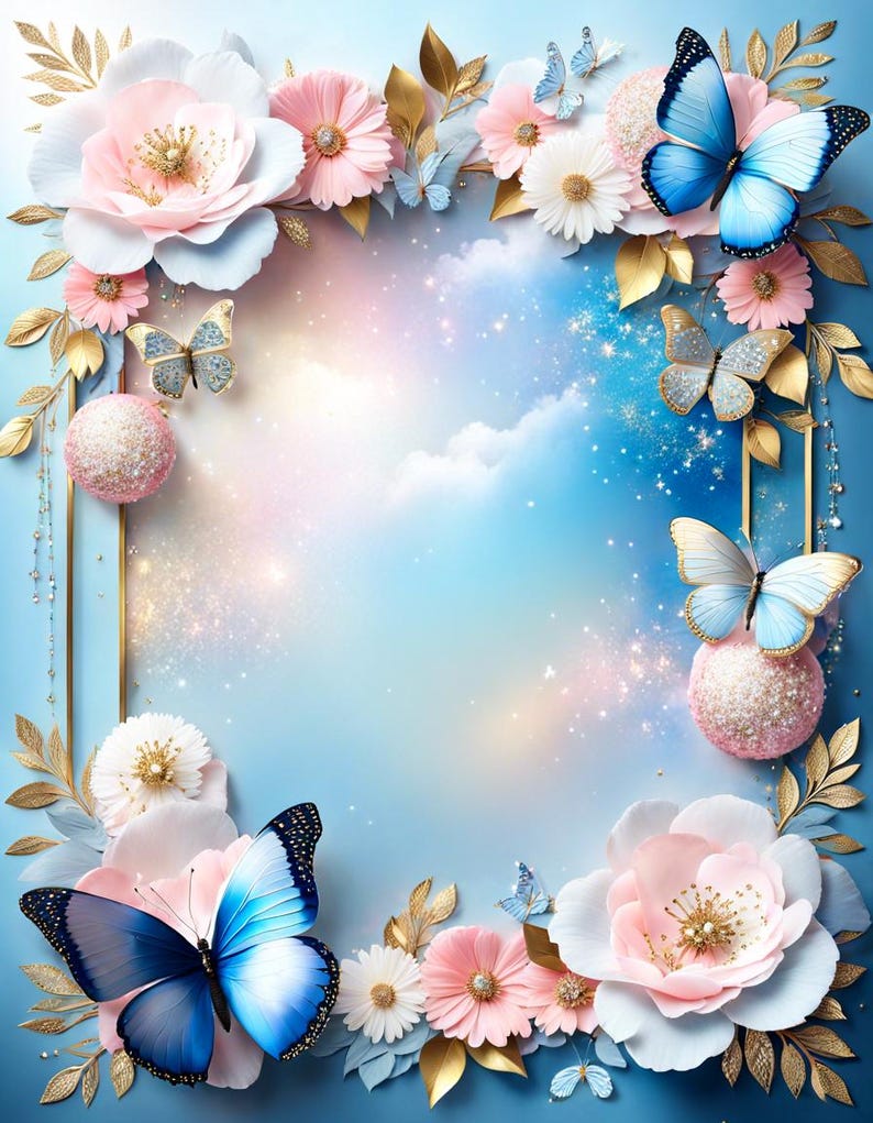 Blue Butterfly Frames - Etsy