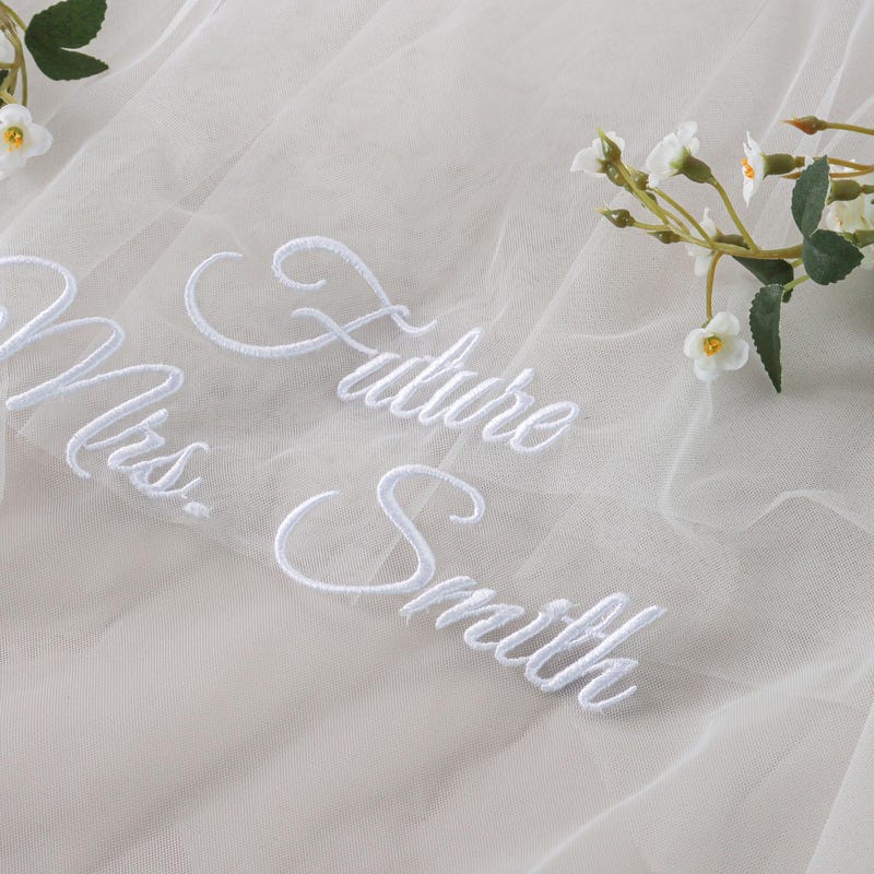Embroidered Veil Names - Etsy
