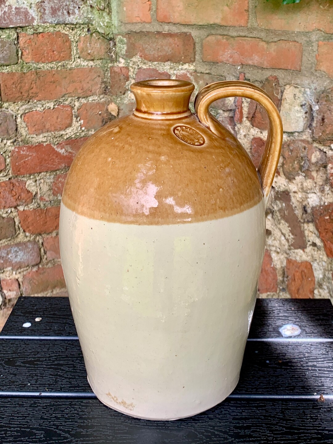 Stoneware Victorian Salt Glazed Flagon With Handle for H Kennedy ...