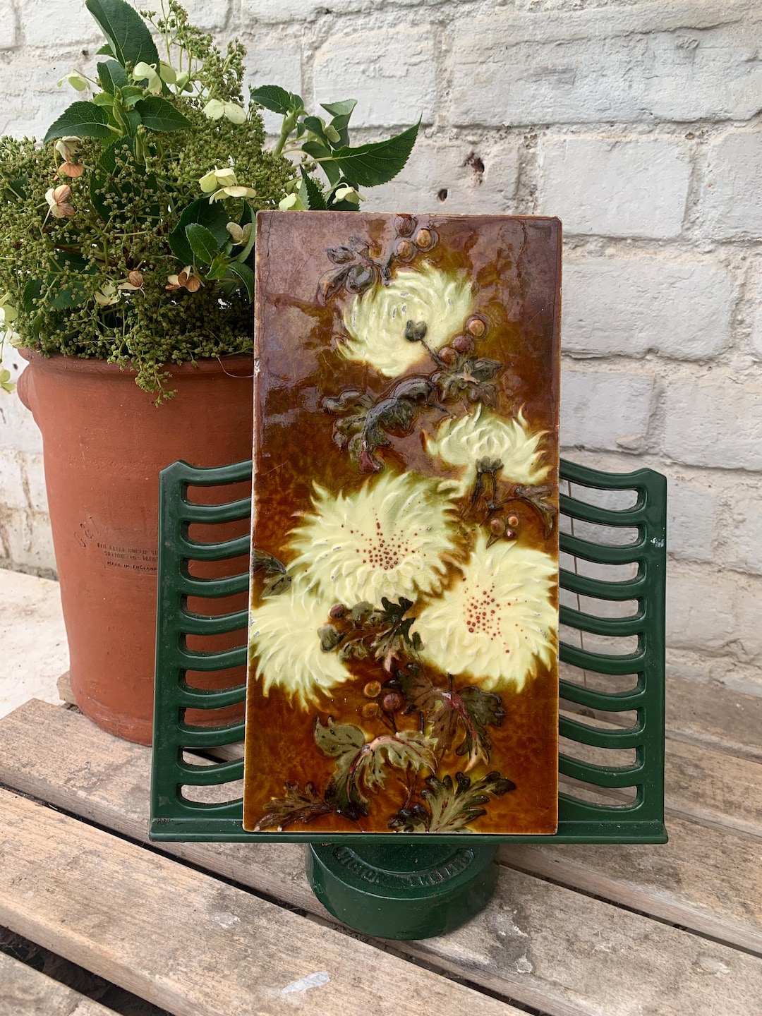 Antique Scottish Decorative Tile - Etsy