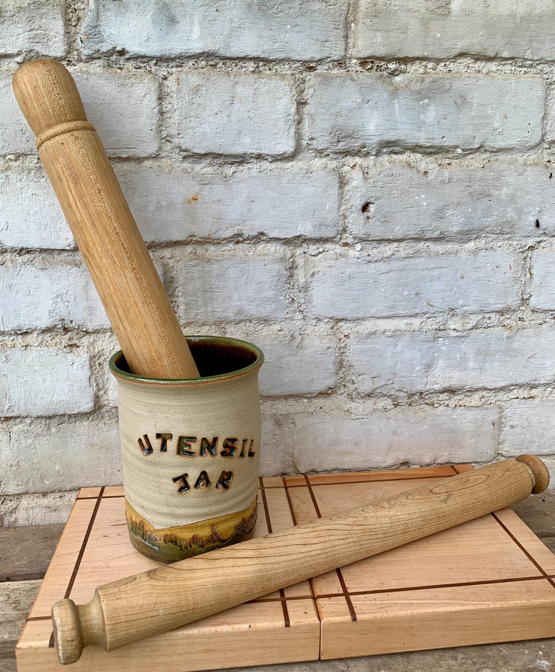 Studio Pottery Utensils Stoneware Jar by Rob Fierek Cornwall - Etsy
