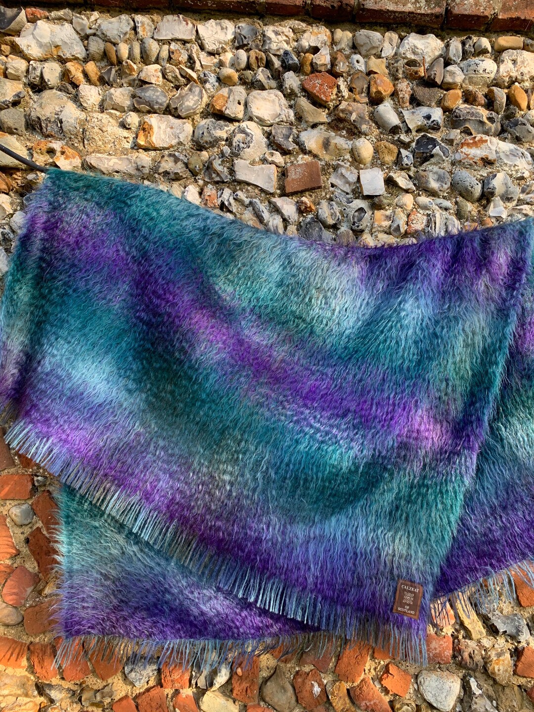 Calzeat of Scotland Mohair Blue Plaid Blanket, 120cm X 175cm - Etsy
