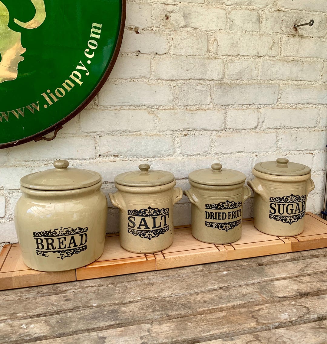 Stoneware Antique Storage Crocks Moira Pottery Set - Etsy