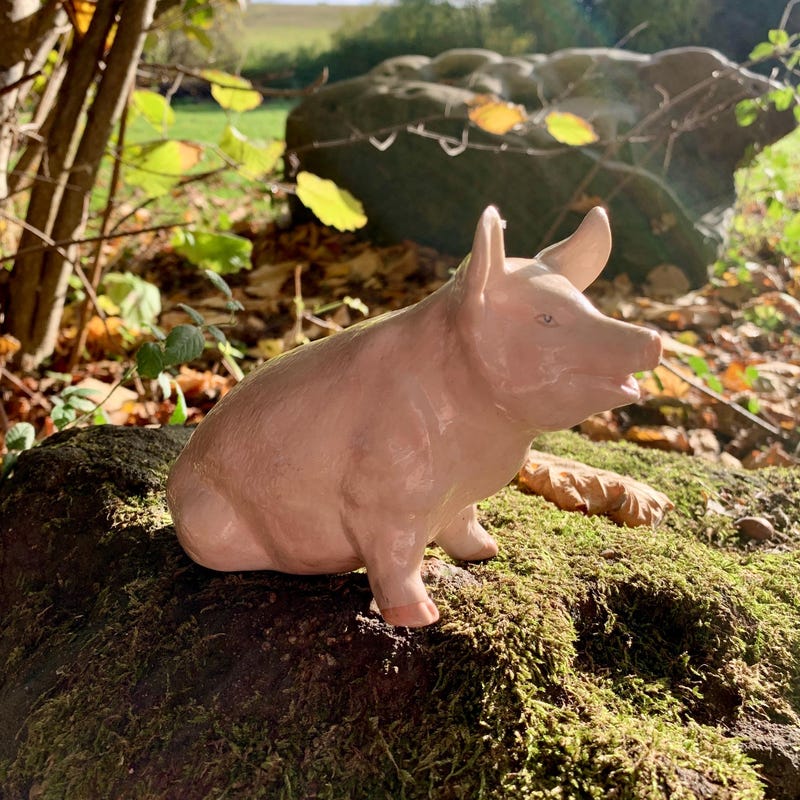 Porcelain Pig - Etsy UK