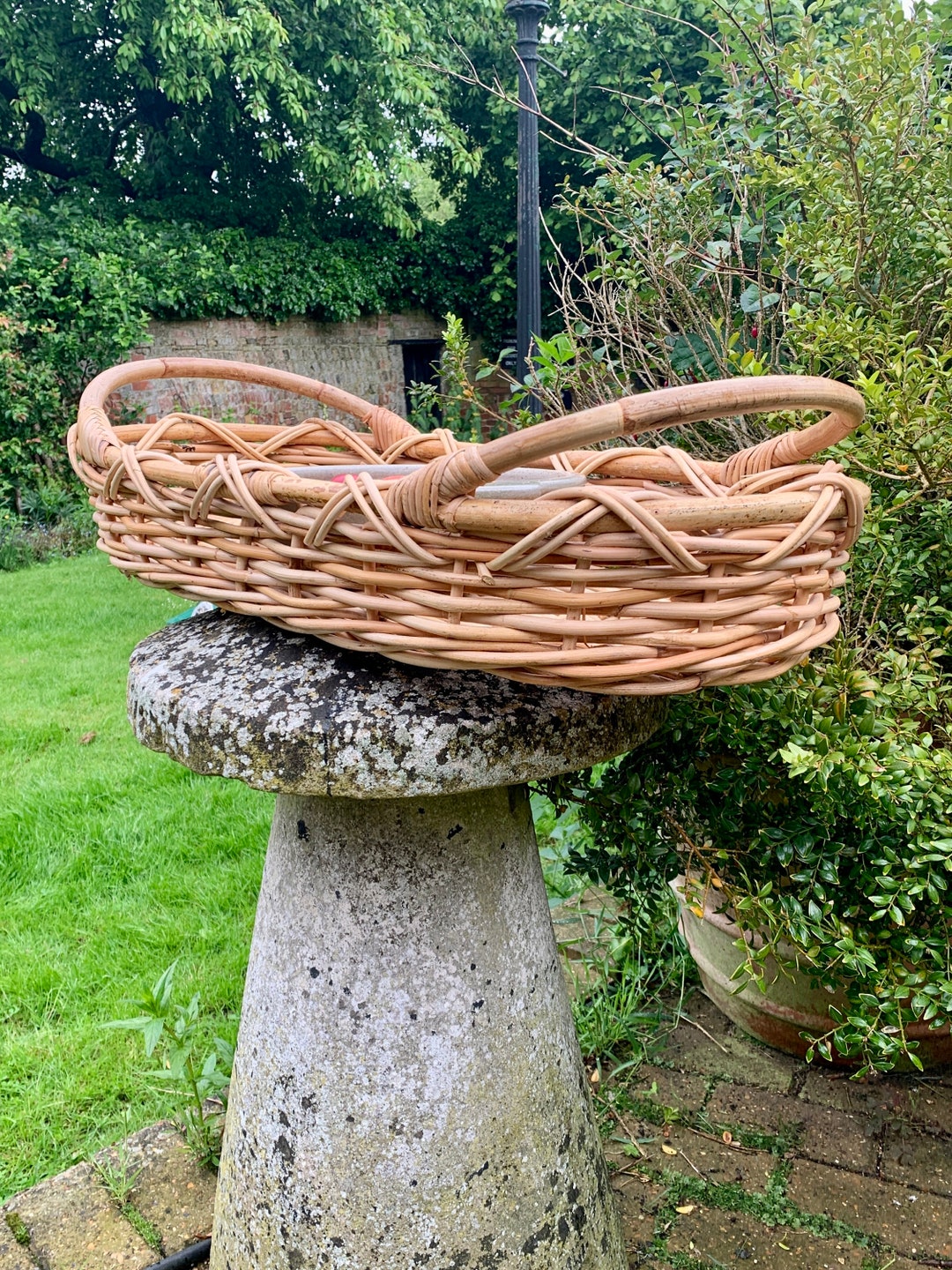 Handmade Willow Basket With Carrying Handles - Etsy